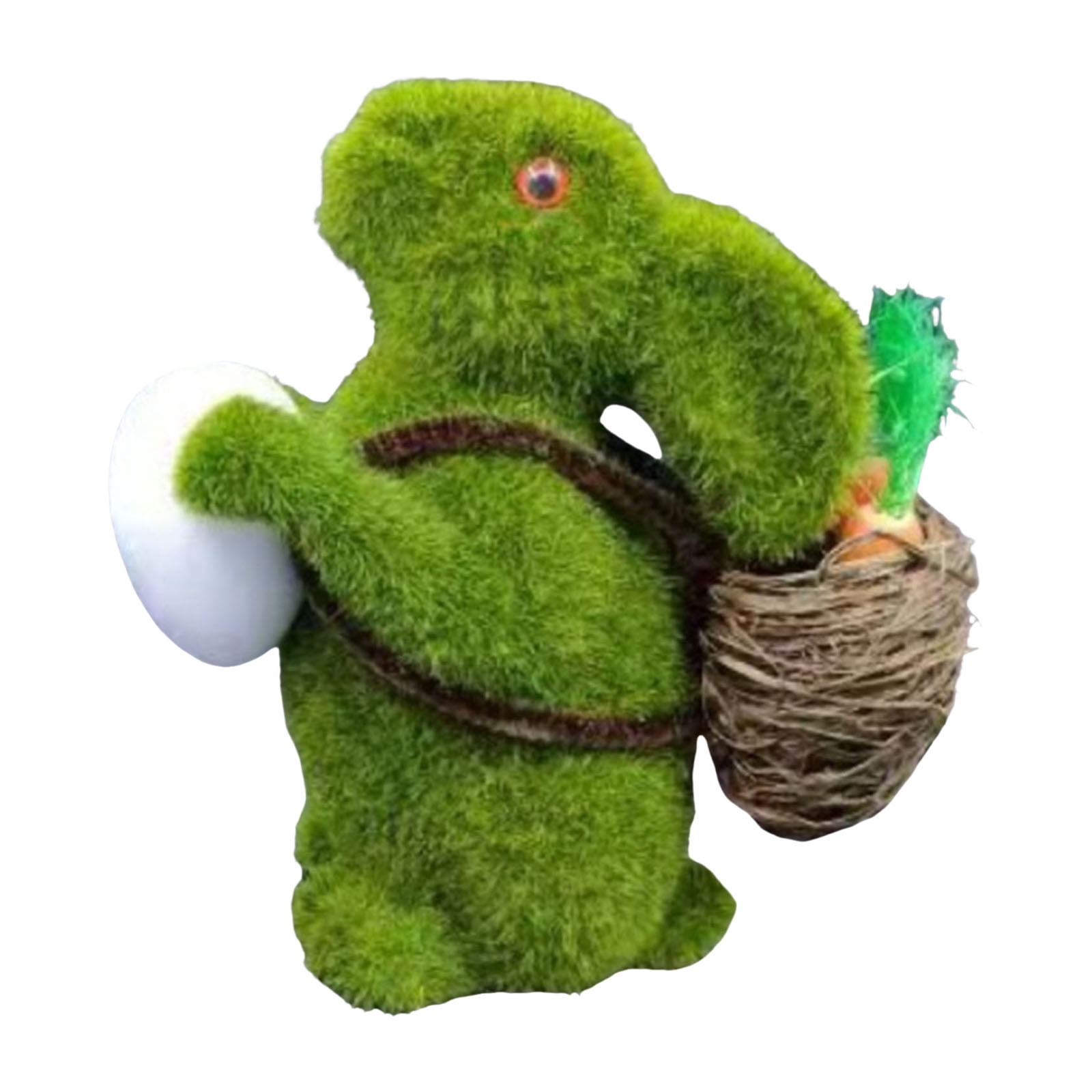 Outdoor Resin Easter Rabbits Figurines, Easter Moss Bunny Flocked ...