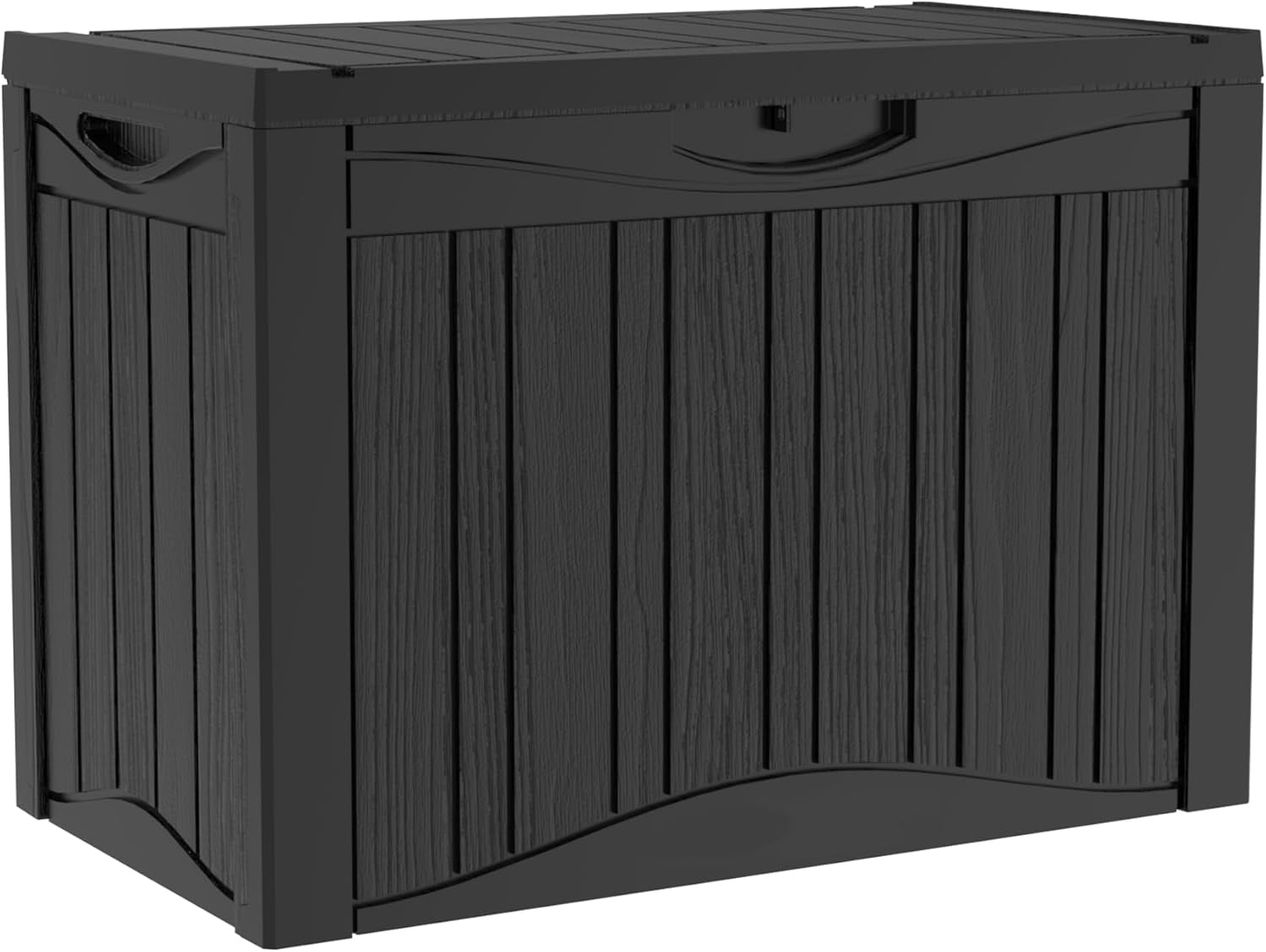 Outdoor Resin Storage Deck Box, 48 Gallon Capacity, Weather-Resistant ...