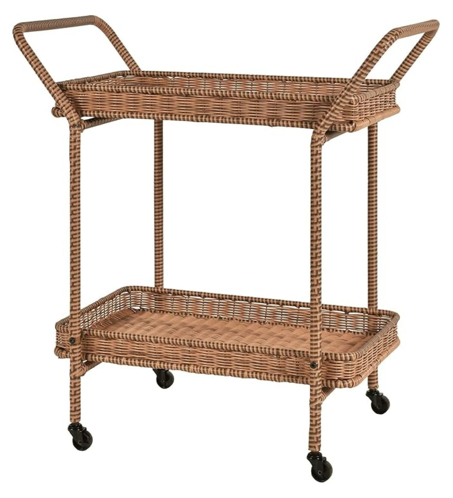 Outdoor Resin Wicker Serving Cart - Walmart.com