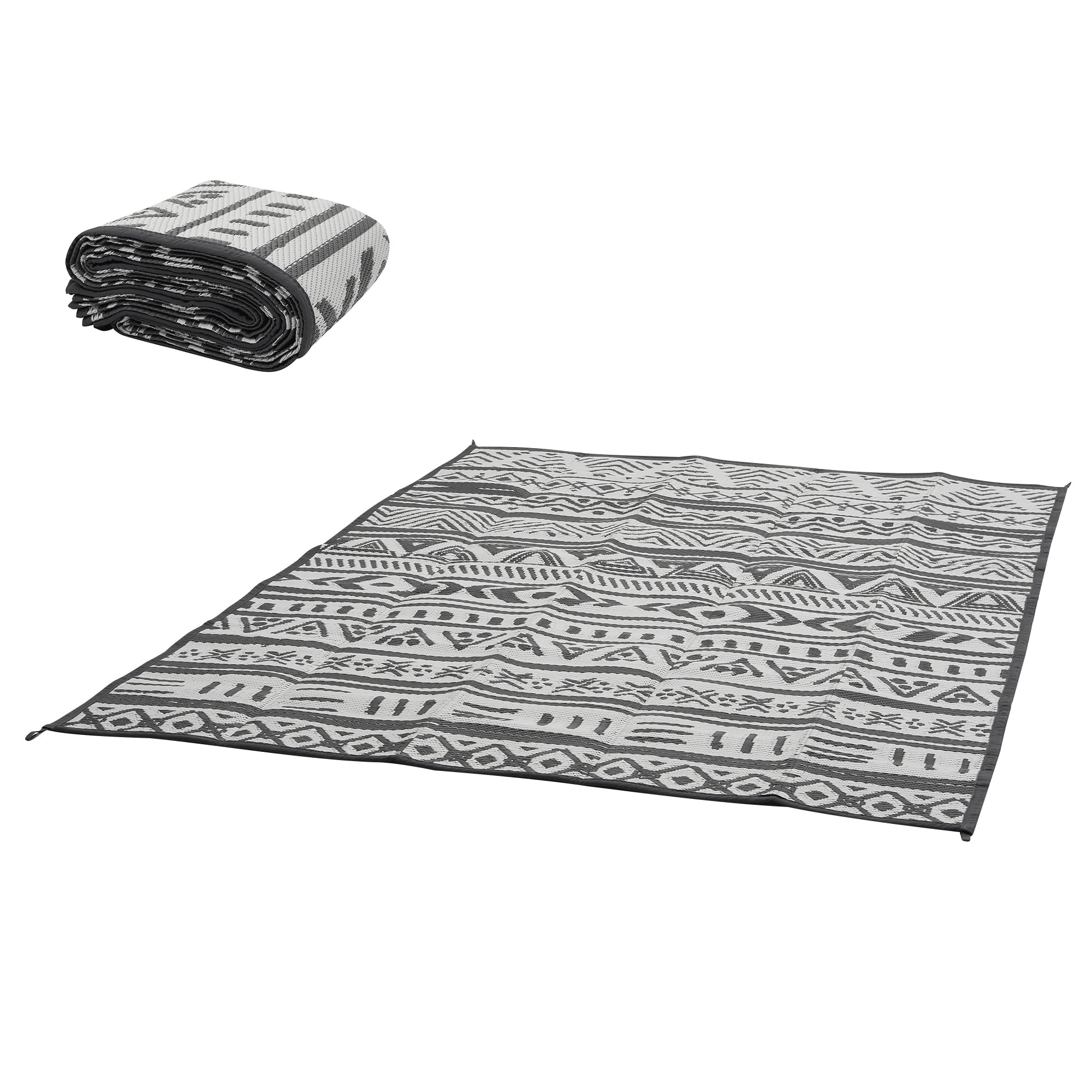 Outdoor Reversible Mat Geometric Design Rug, Camping Rugs Waterproof ...