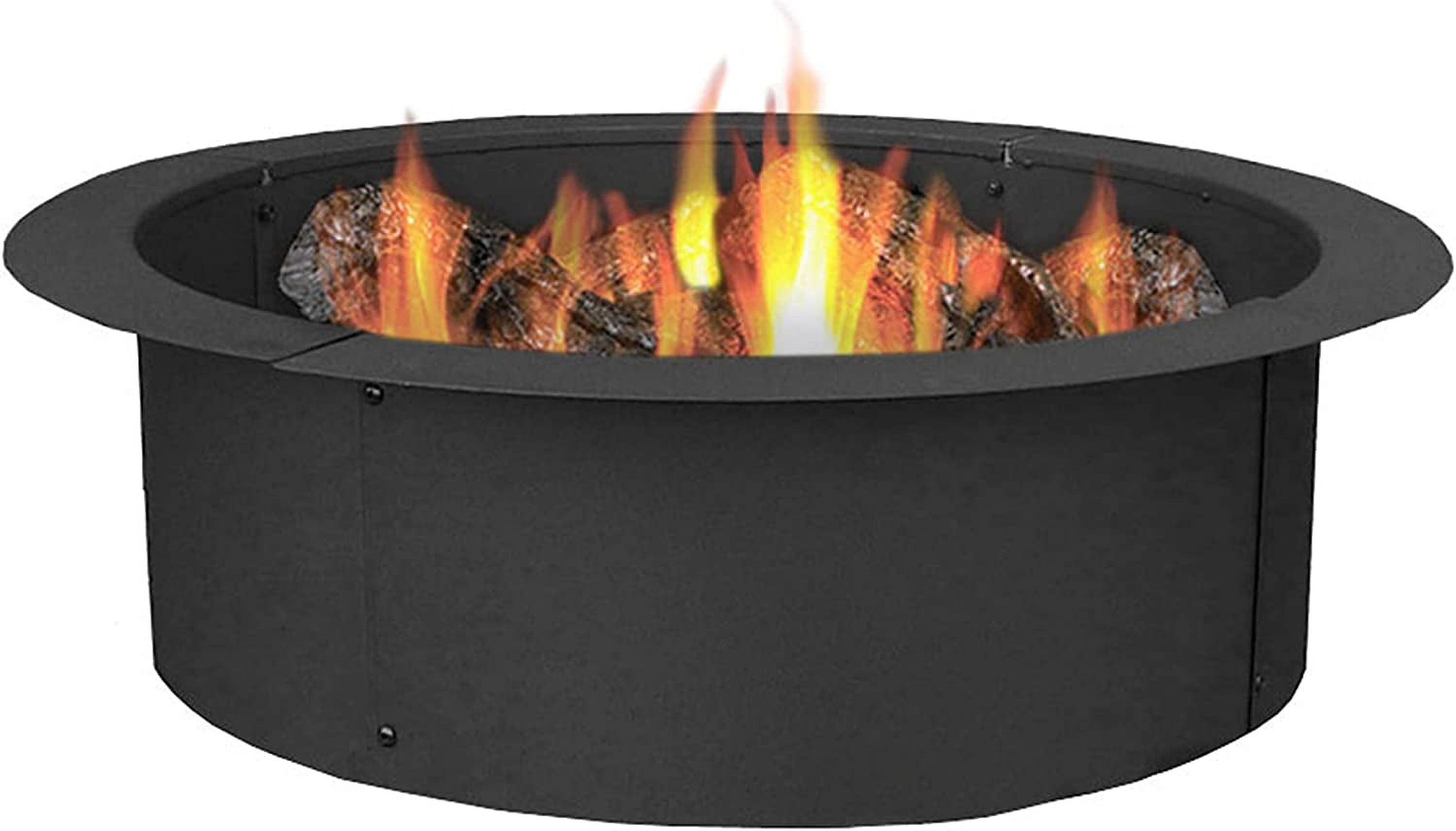 Outdoor Ring - DIY Above or In-Ground Steel Fire Ring Insert - 33-Inch ...