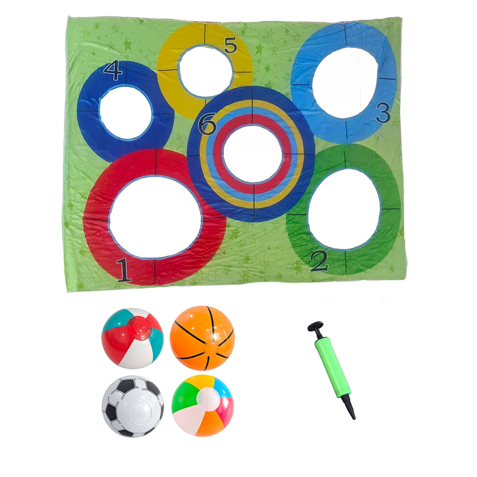 Outdoor Ring Toss Target Game - Colorful Carnival Style Activity for ...