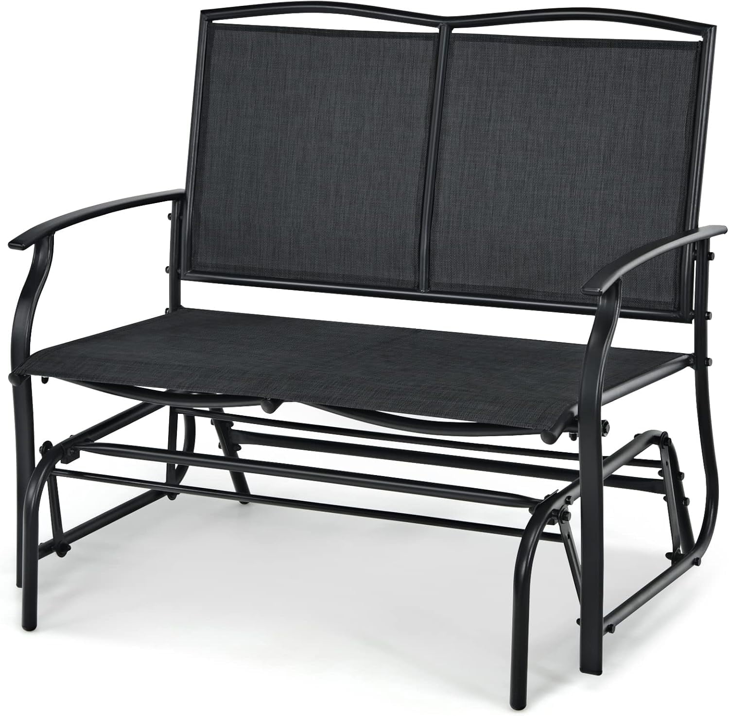 Outdoor Rocker Glider Loveseat Chair W/Heavy-Duty Steel Frame ...