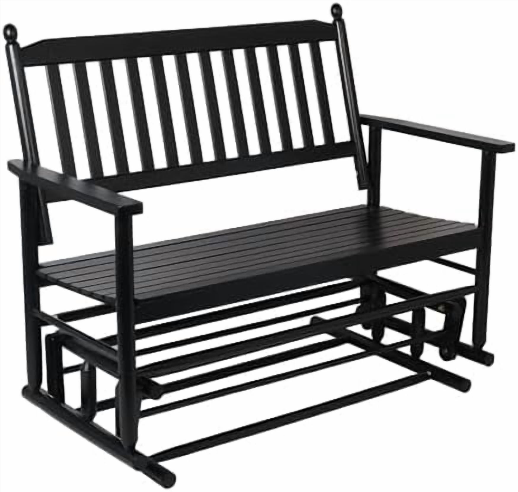 Outdoor Rocking Bench, Wooden Double Patio Rocker Chair for 2 People ...
