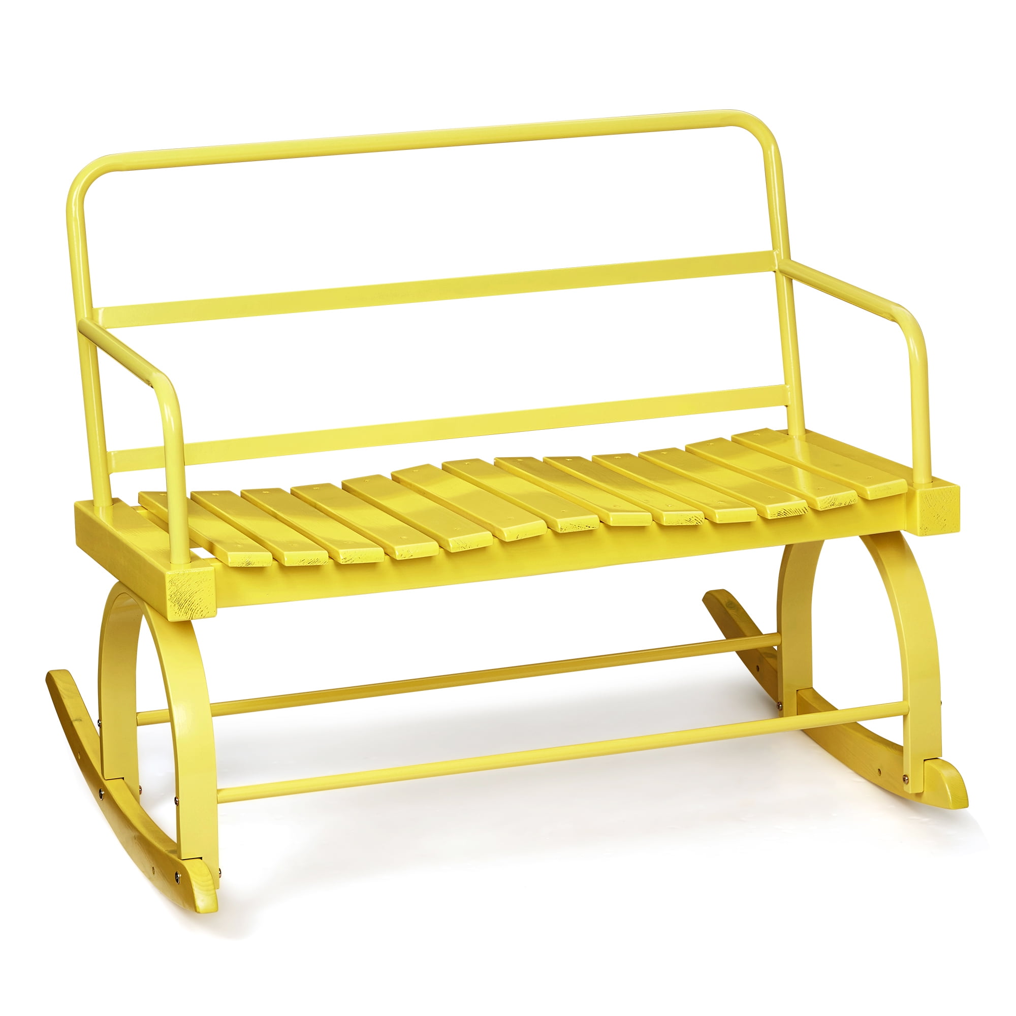 Outdoor Rocking Chair - 2-Person Capacity, Wide Seats, Comfortable ...