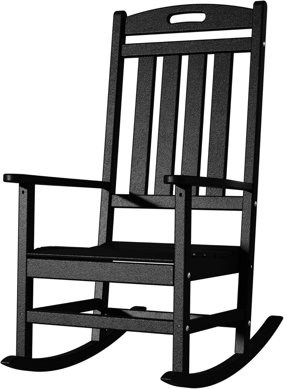 Outdoor Rocking Chair, All-Weather Resistant Poly Lumber Rocker Chair ...