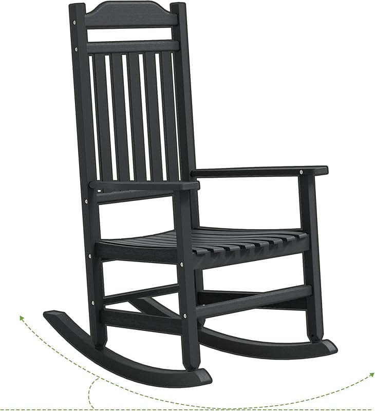 Outdoor Rocking Chair,Chairs for Adult,All Weather Patio Rocking, High ...