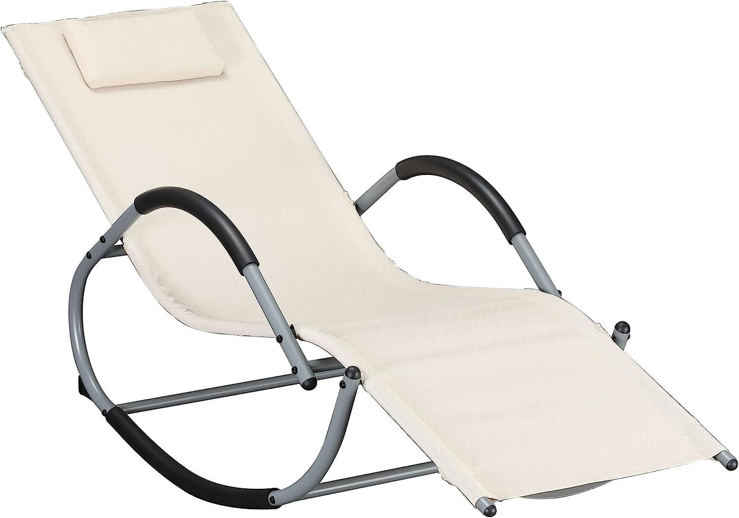 Outdoor Rocking Chair, Chaise Lounge Pool Chair For Sun Tanning ...