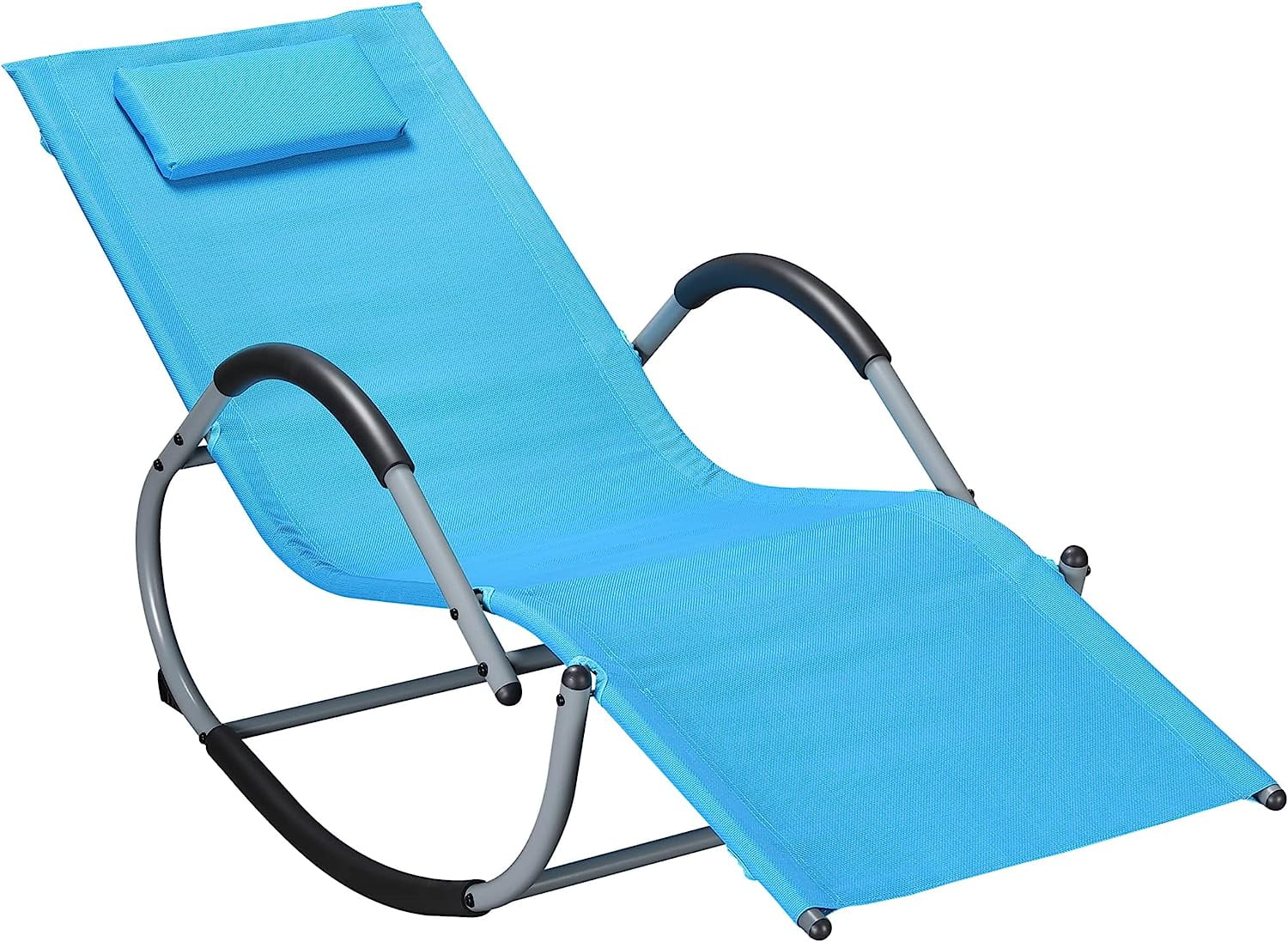 Outdoor Rocking Chair, Chaise Lounge Pool Chair For Sun Tanning ...
