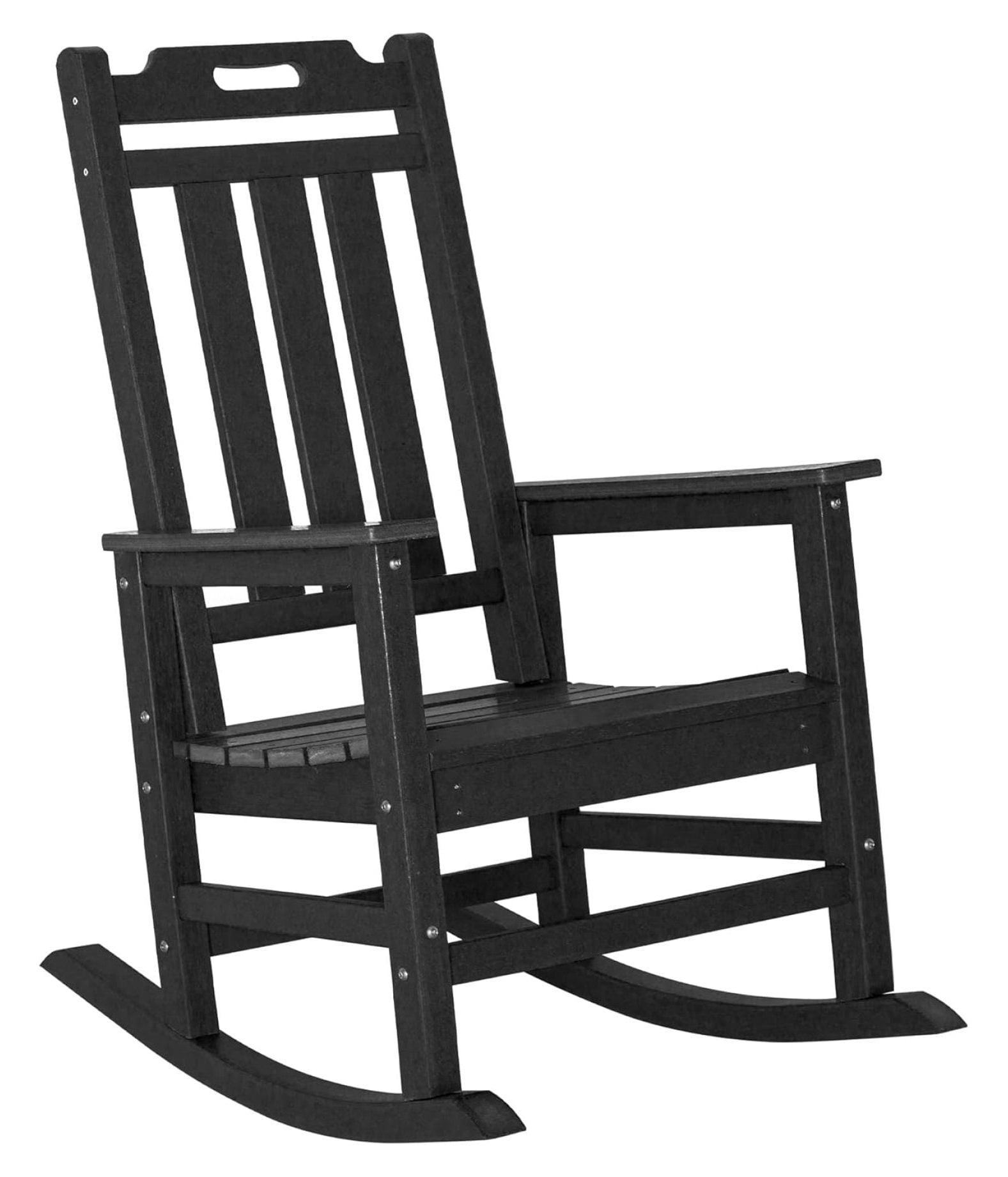 Outdoor Rocking Chair, Oversized All-Weather Porch Rocker Chair with ...