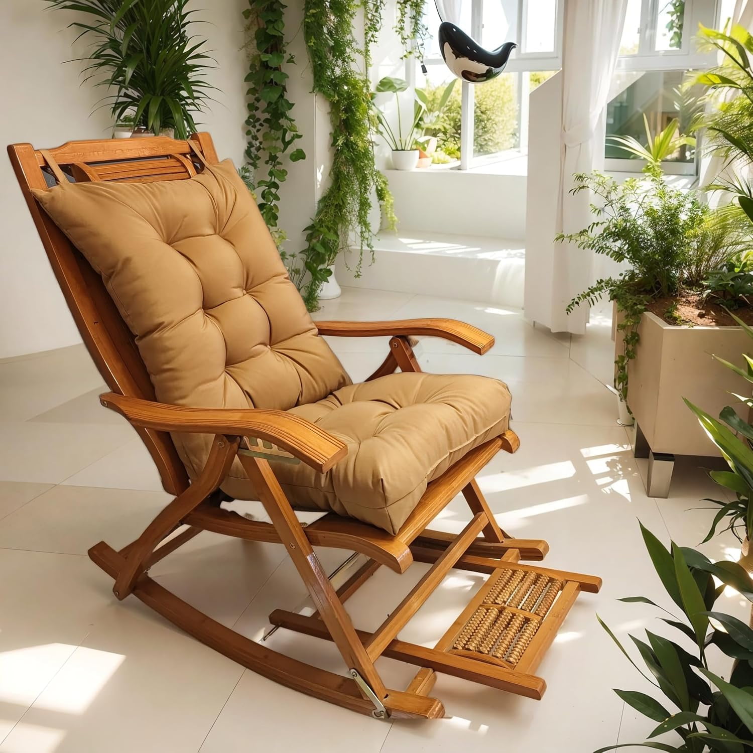 Outdoor Rocking Chair,Rocking Chair Cushions Set of 2,Thickened 5 ...