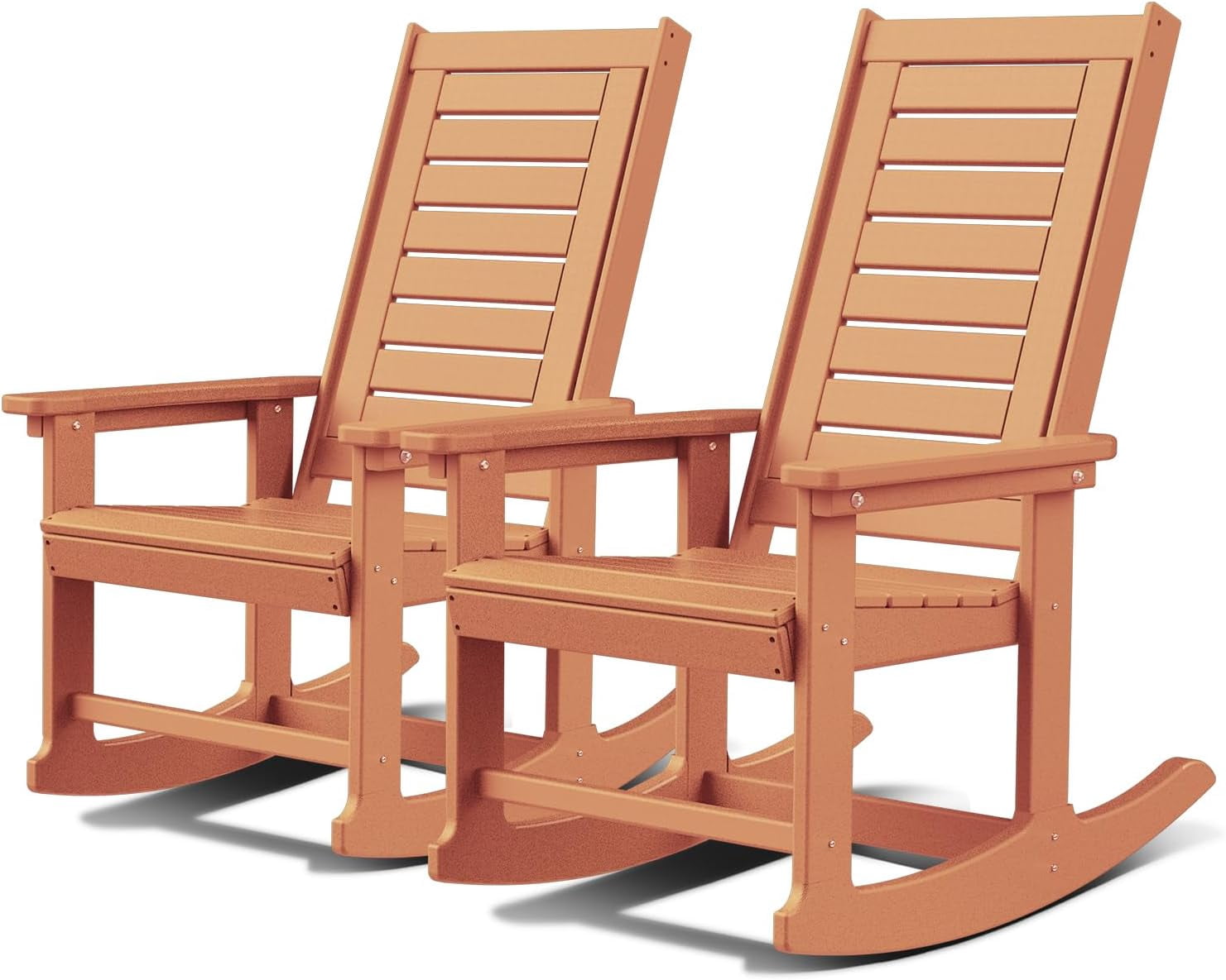 Outdoor Rocking Chair Set | 3-Piece | 2 Rocking Chairs with 1 Side ...