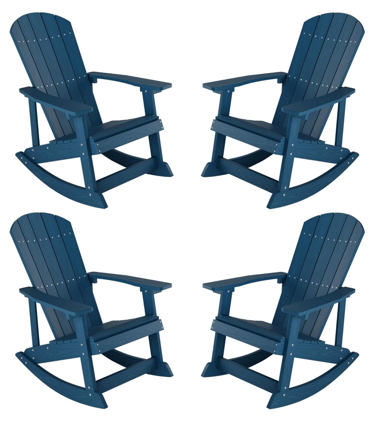 Outdoor Rocking Chair Set of 4,Adirondack Rocking Chair,Patio Rocker ...