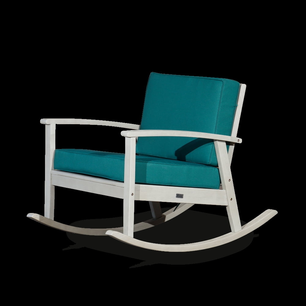 Outdoor Rocking Chair with Wide and Deep Seat, Comfy Rocker Chair with ...