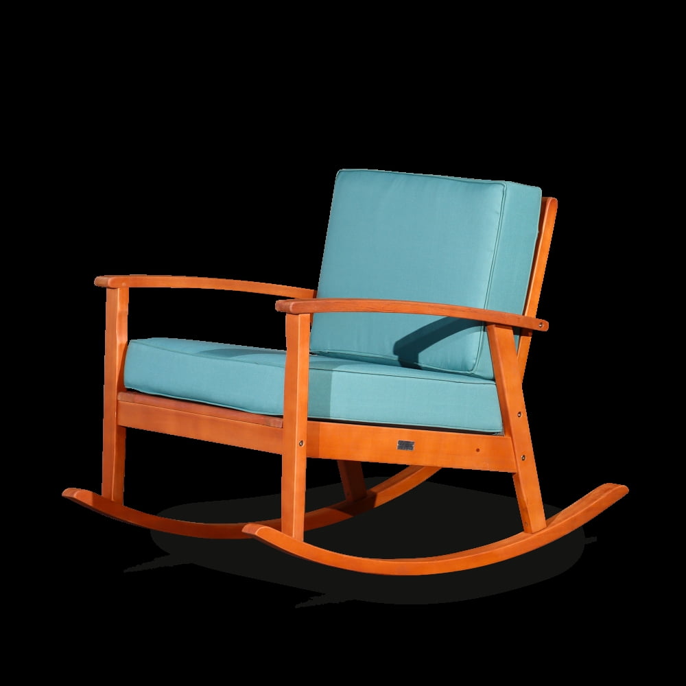 Outdoor Rocking Chair with Wide and Deep Seat, Comfy Rocker Chair with ...