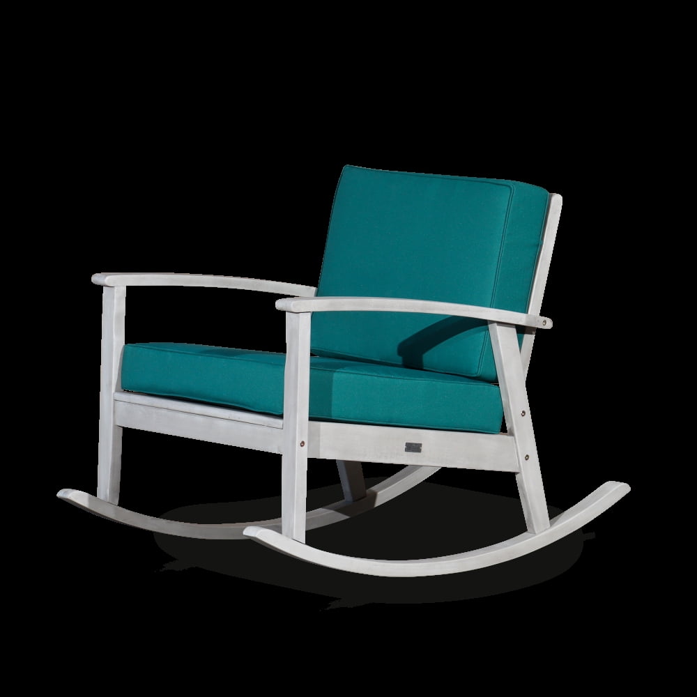 Outdoor Rocking Chair with Wide and Deep Seat, Comfy Rocker Chair with ...