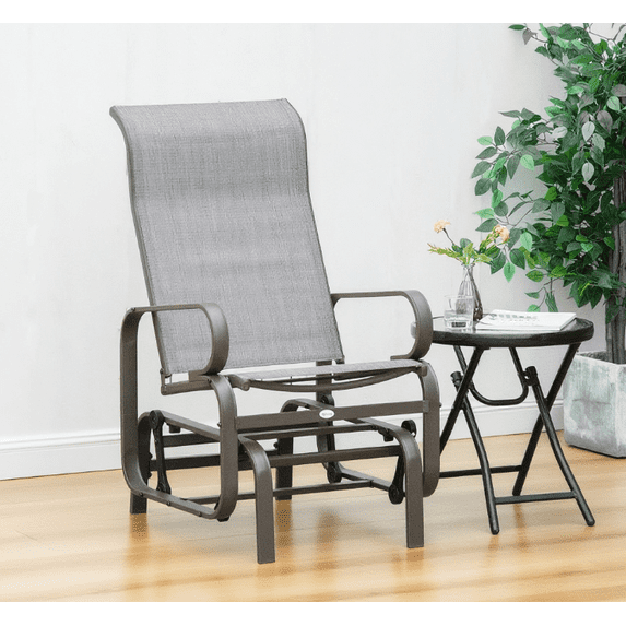 Outdoor Rocking Chairs Gliding Chair Gliding Lounger Chair, Single ...