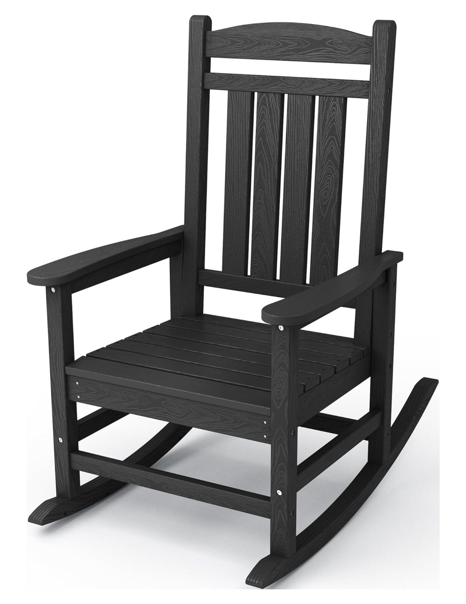 Outdoor Rocking Chairs, HDPE All-Weather Patio Rocking Chairs High Back ...