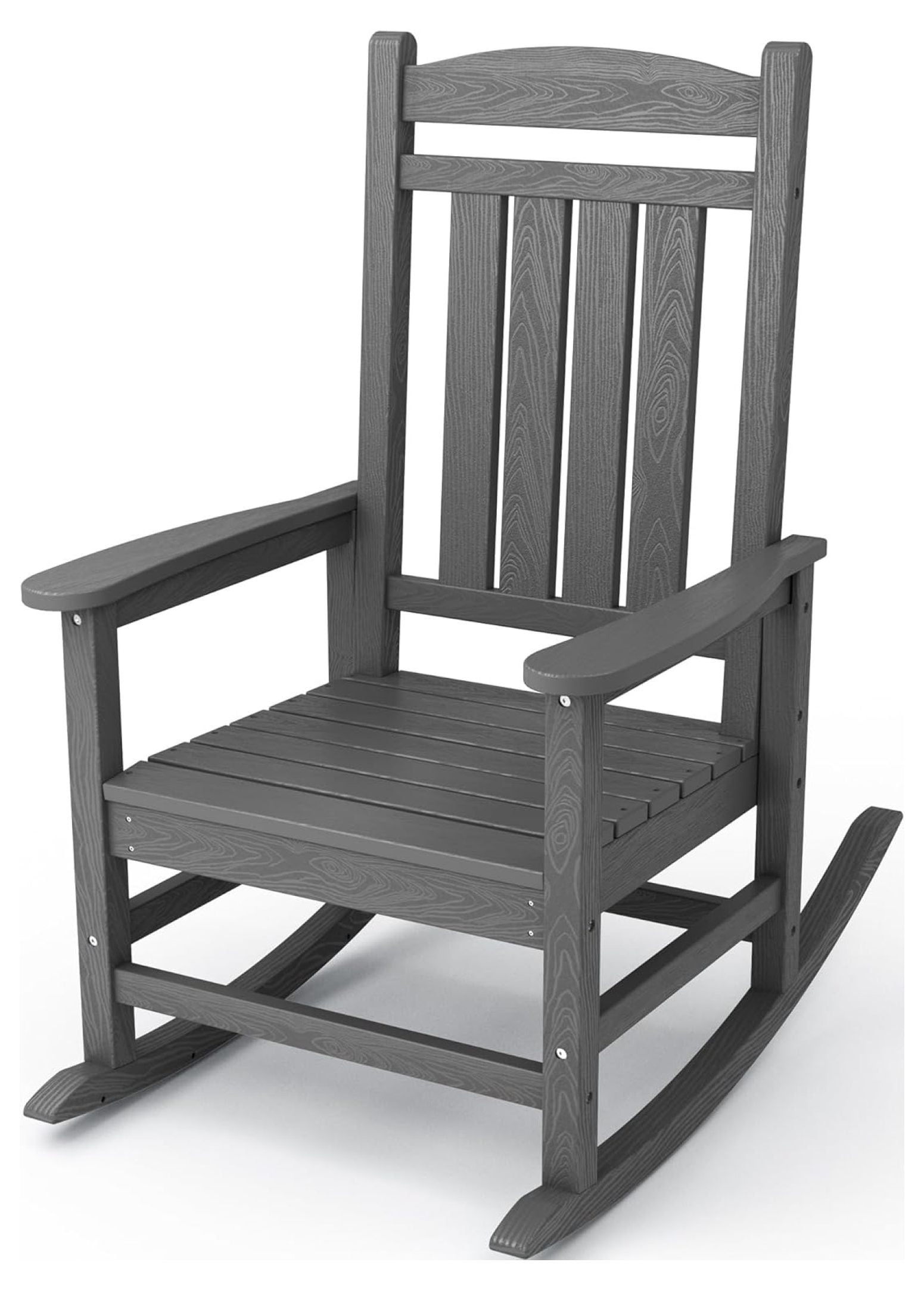 Outdoor Rocking Chairs, HDPE All-Weather Patio Rocking Chairs High Back ...