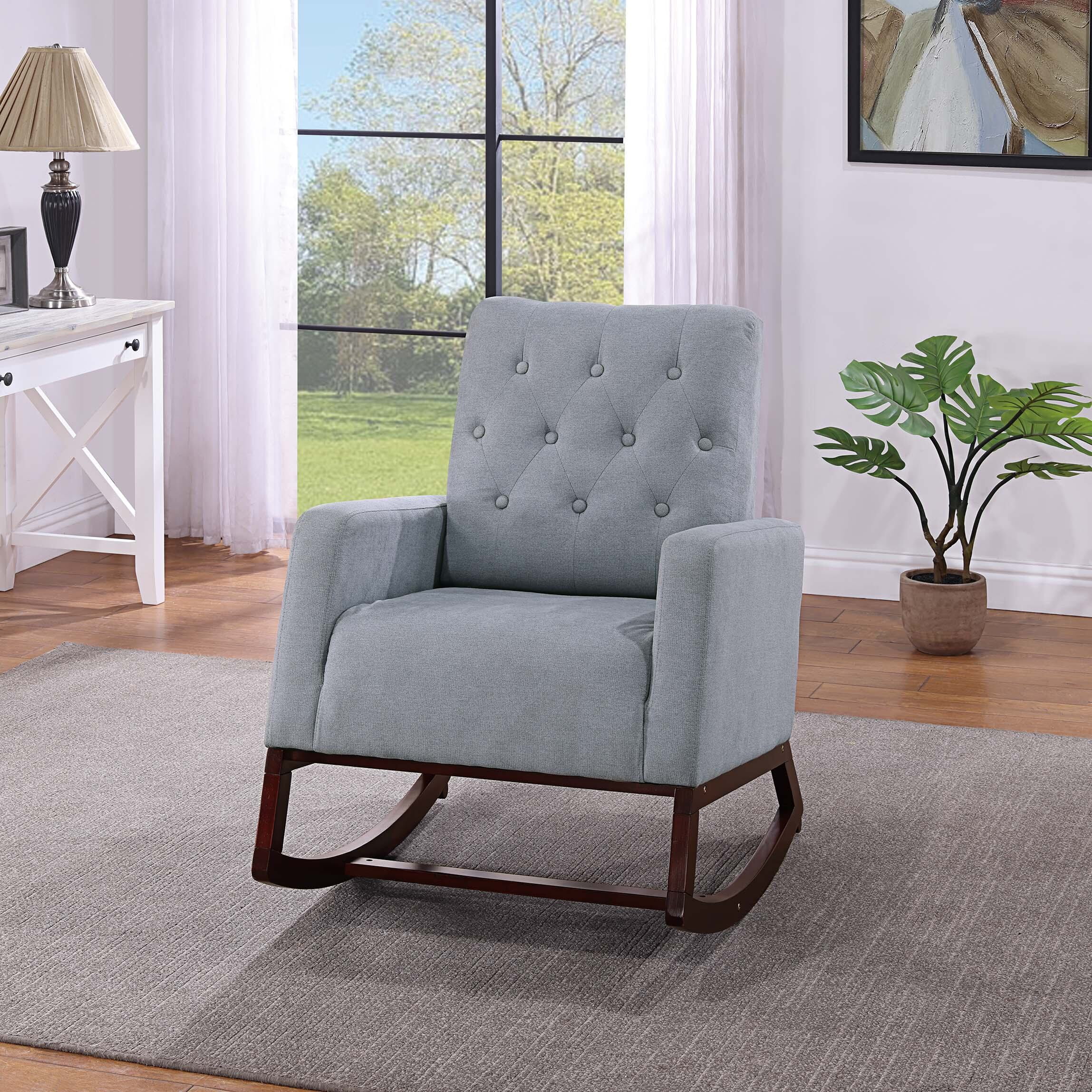 Outdoor Rocking Chairs, Rocker Chair, Steel Gray Indoor Rocking Chairs ...