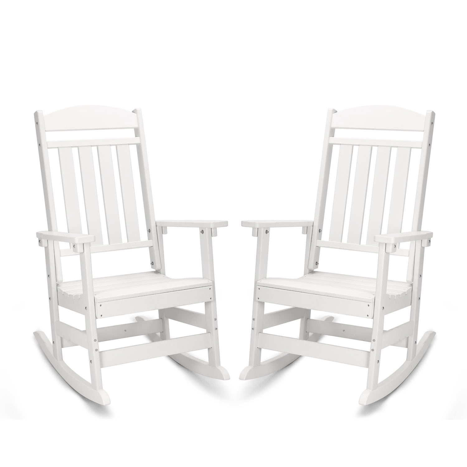Outdoor Rocking Chairs Set of 2,All Weather Resistant Poly Lumber ...