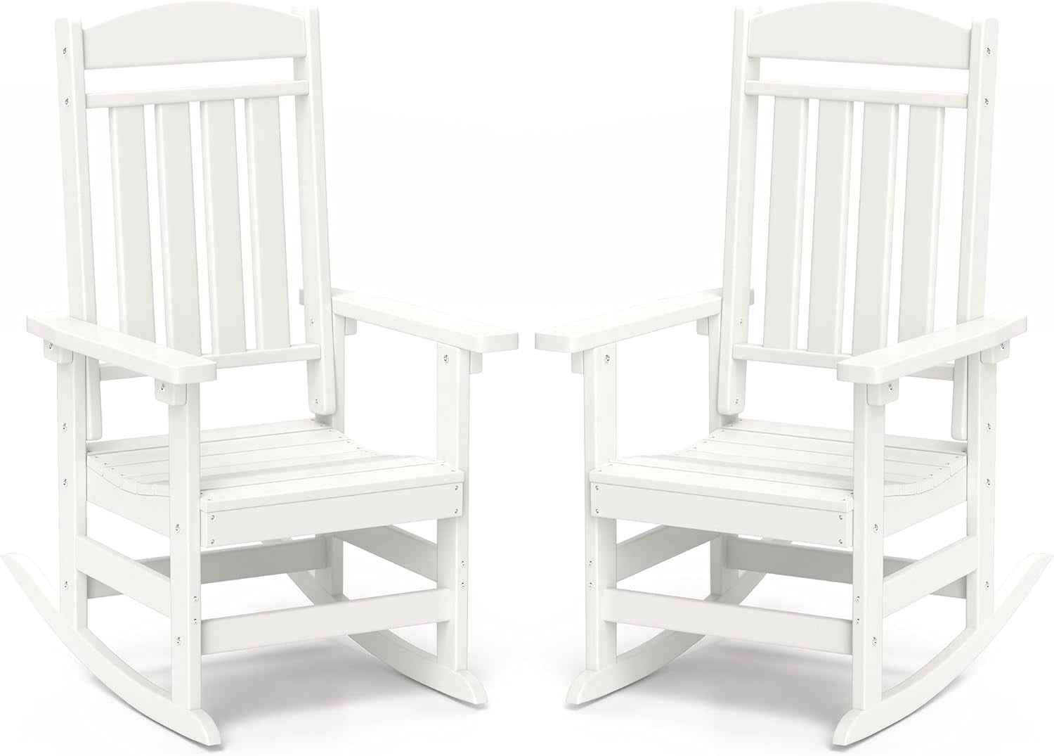 Outdoor Rocking Chairs Set of 2, Oversized High Back Patio Rocking ...