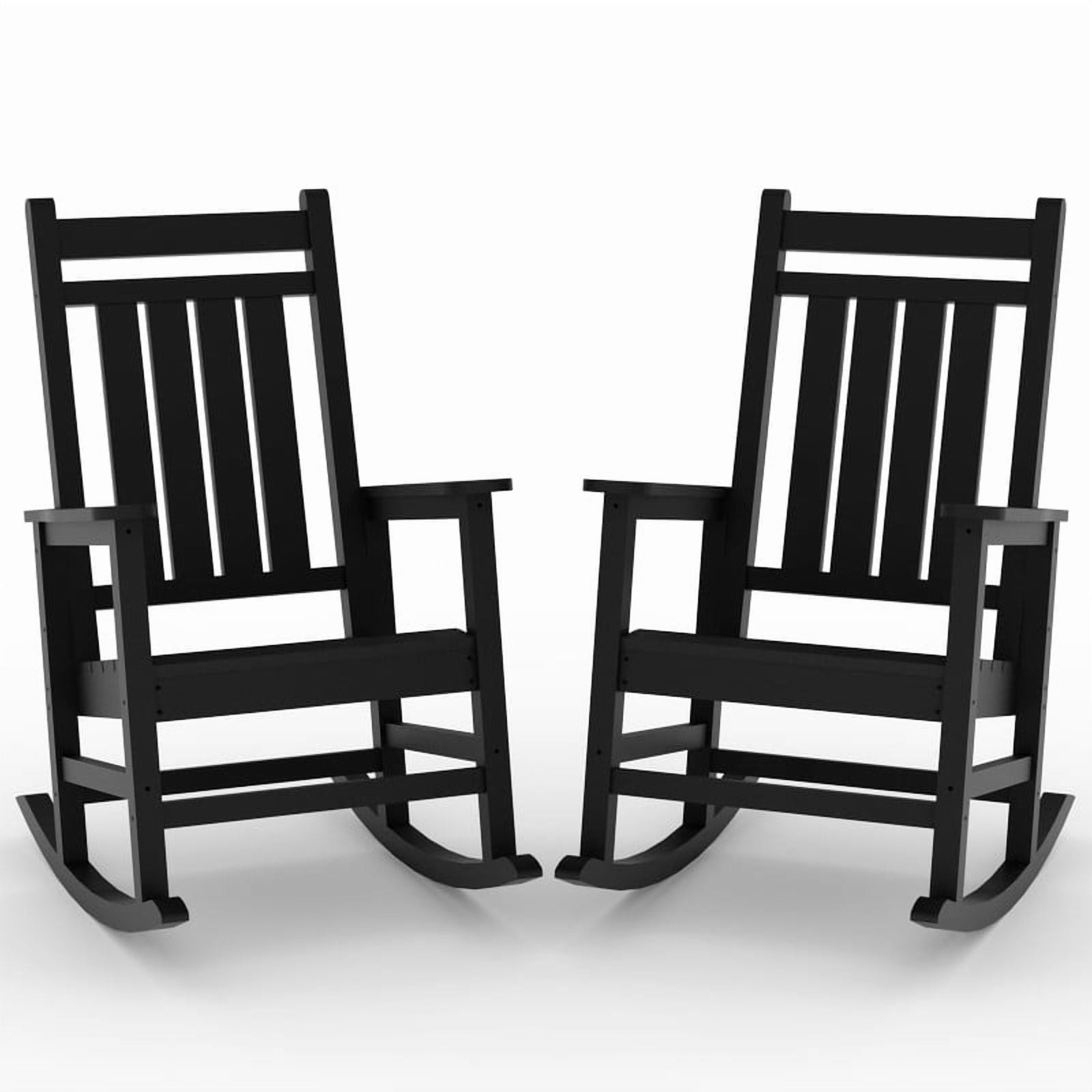 Outdoor Rocking Chairs Set of 2, Oversized Patio Rocking Chairs, All ...