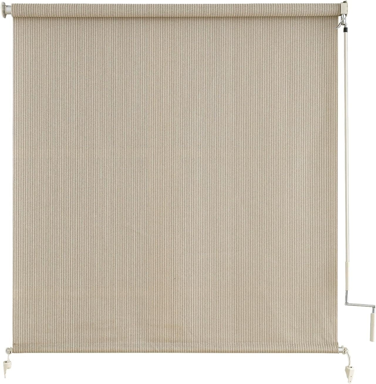 Outdoor Roller Shades，Cordless Patio Roller Up Blinds with Shade Cloth ...