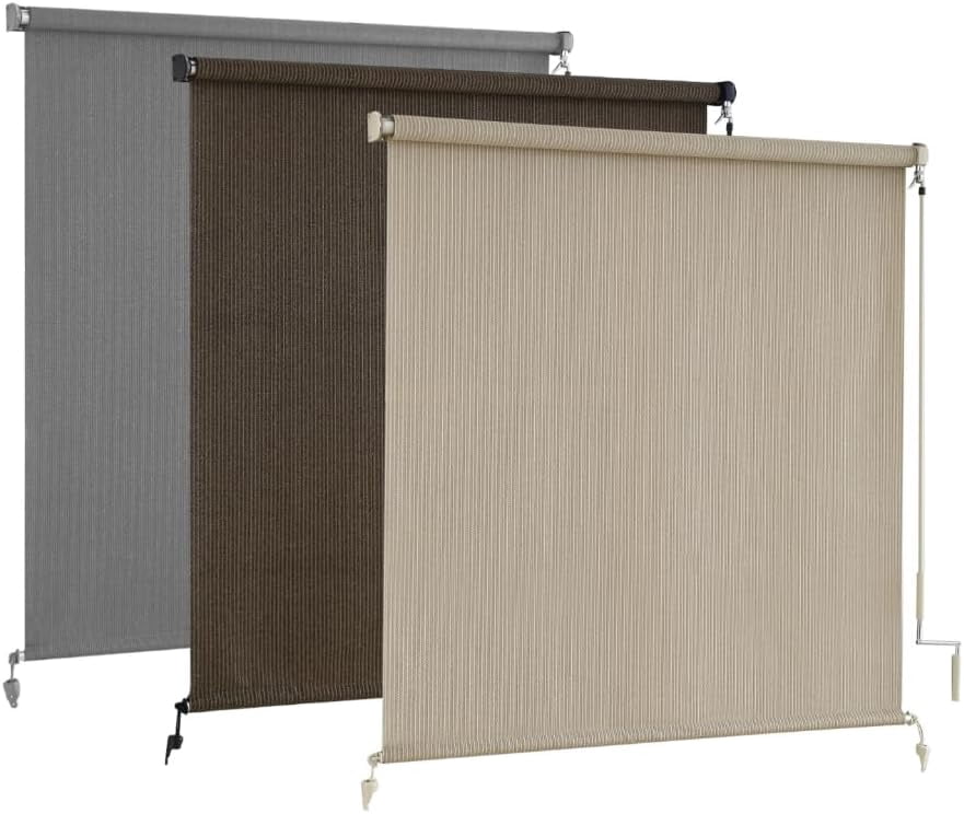 Outdoor Roller Shades，Cordless Patio Shades Roll Up Outdoor Blinds ...