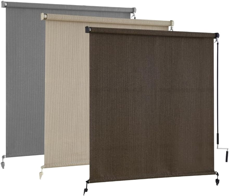 Outdoor Roller Shades，Cordless Patio Shades Roll Up Outdoor Blinds ...