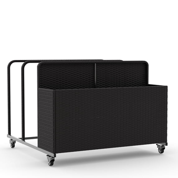 Outdoor Rolling PE Rattan Pool Caddy, Wicker Patio Poolside Float ...