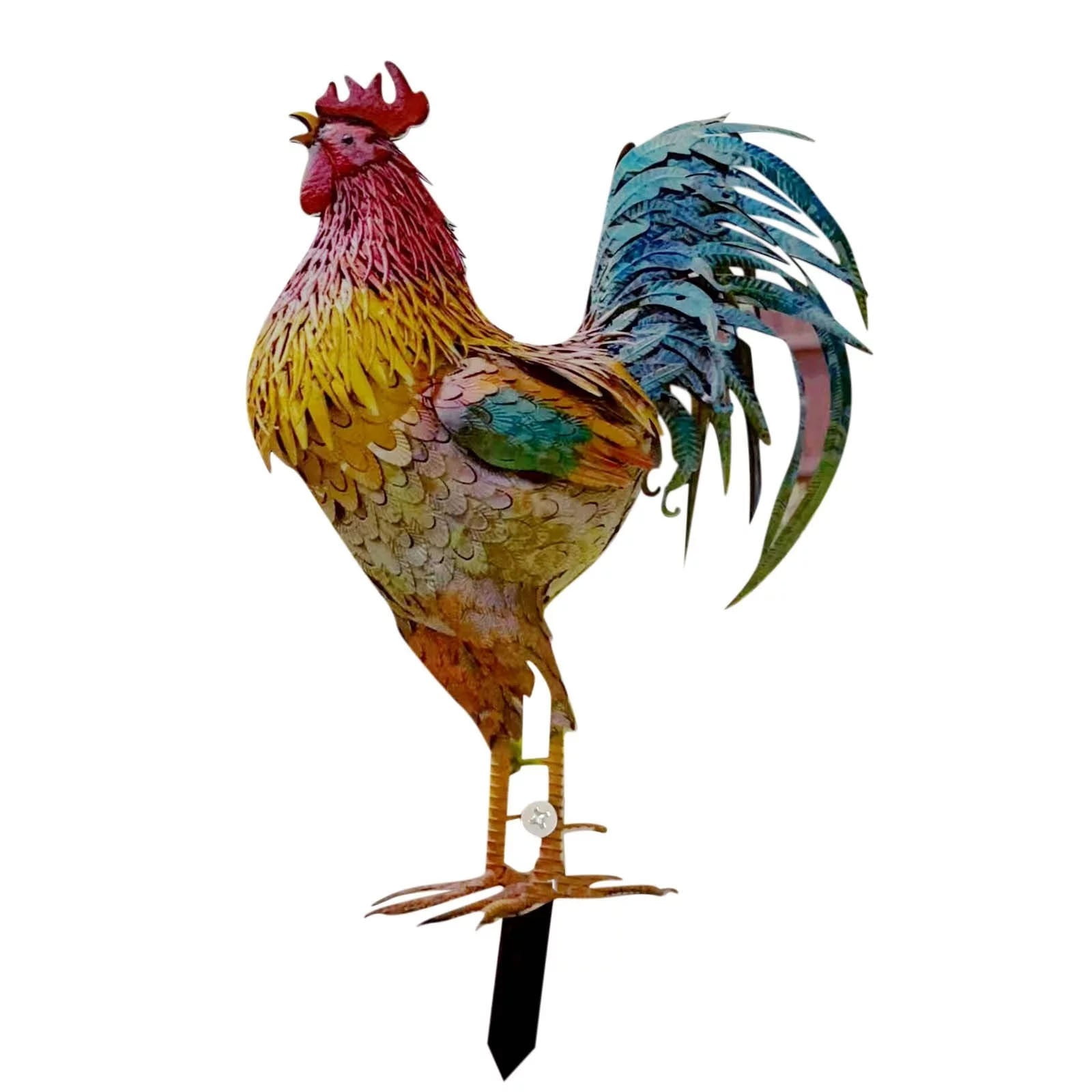 Outdoor Rooster Decoration Rooster Garden Stake Rooster Garden Stakes ...