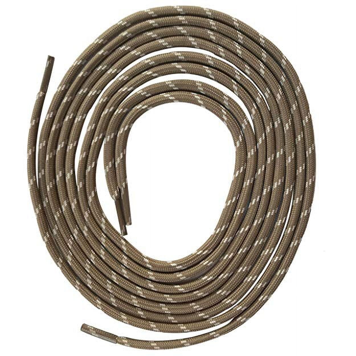 Outdoor Round Brown Grey Spot Shoelaces Boot Laces for Hiking Work ...