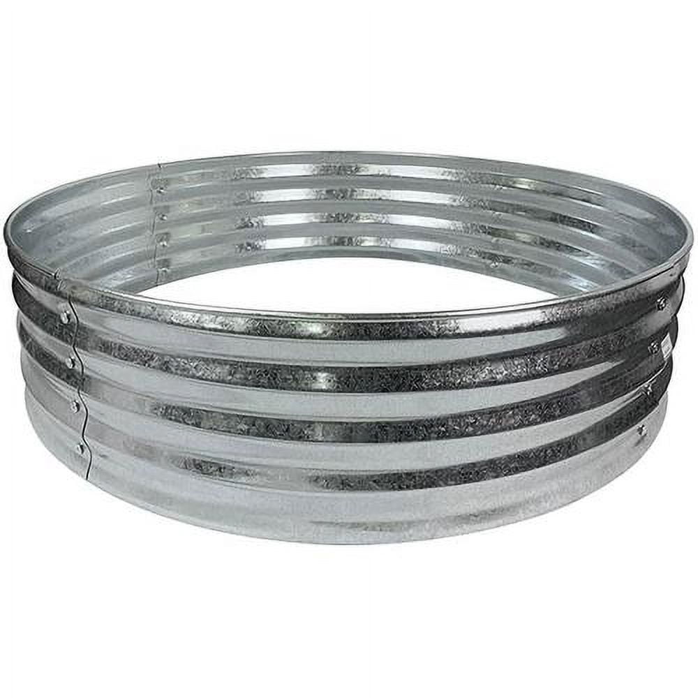 Outdoor Round Galvanized Steel Heavy Duty Fire Ring- 48-Inch Silver ...