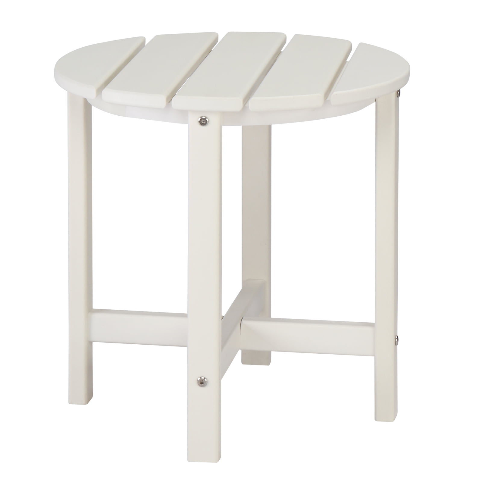 Outdoor Round Side Table Patio Side Table, HDPE End Tables for Garden ...