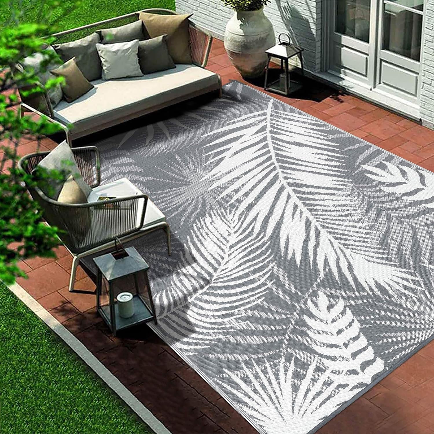 Outdoor Rug 10'x8' Waterproof for Patios Clearance, Reversible Outdoor ...