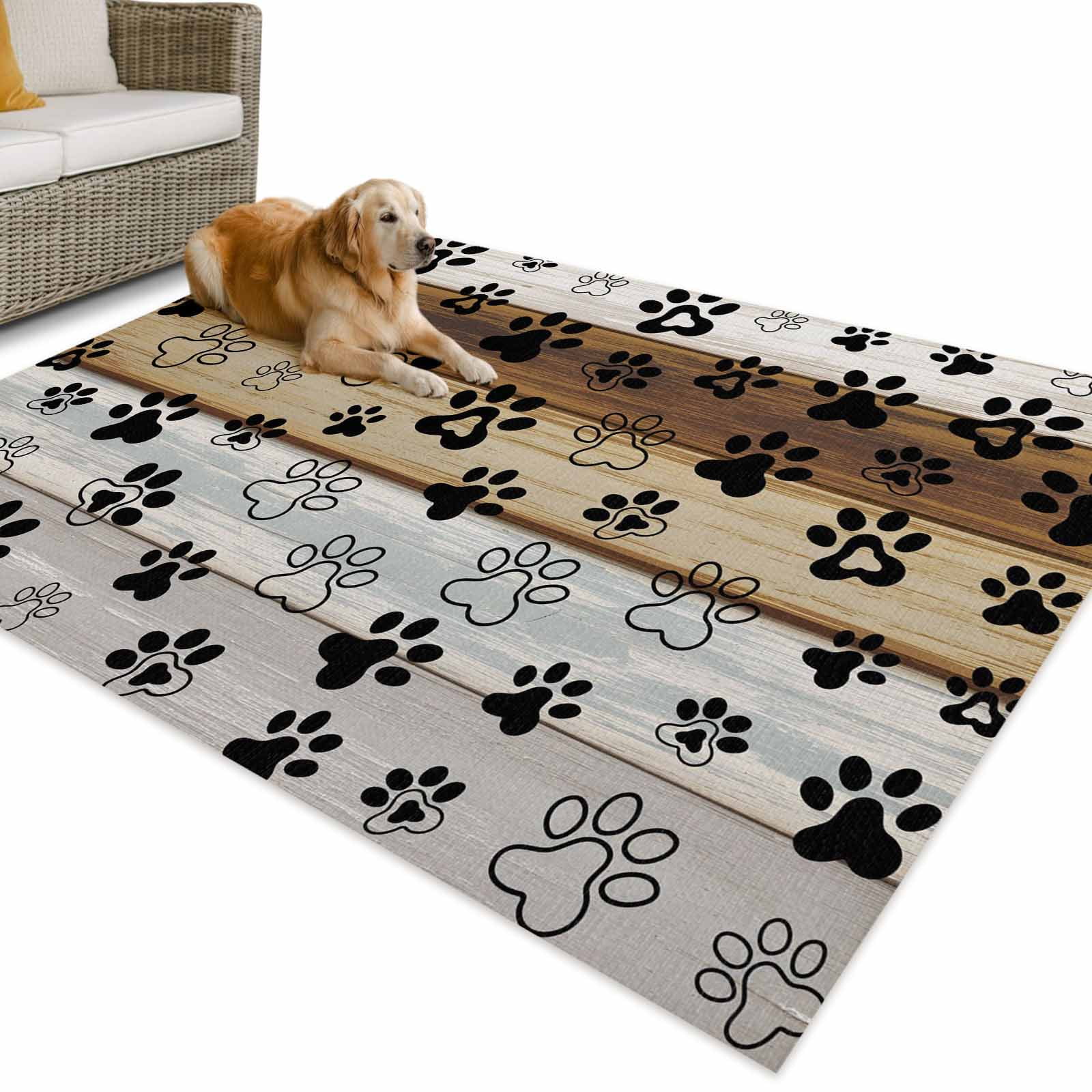 Outdoor Rug 3x5 ft Dog Claw Paw Print Waterproof Outdoor Patio Rug Mat ...