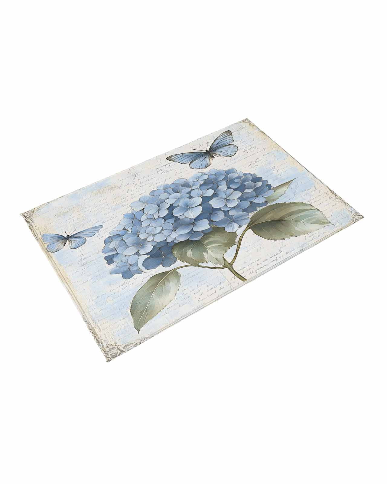 Outdoor Rug 4x6 Feet, Blue Hydrangea Retro Entryway Rugs Floor Mats ...