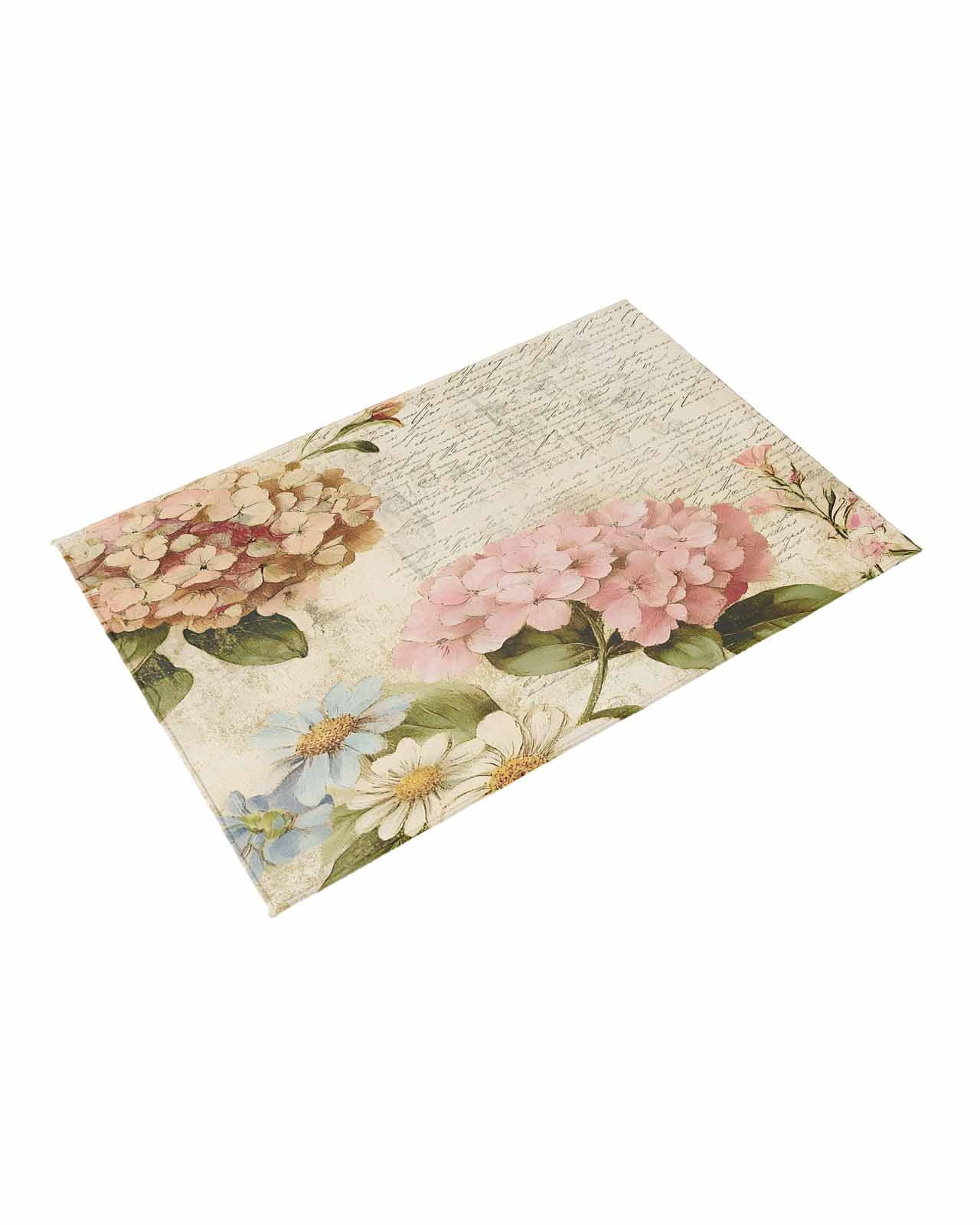 Outdoor Rug 4x6 Feet, Pink Orange Hydrangea Entryway Rugs Floor Mats ...