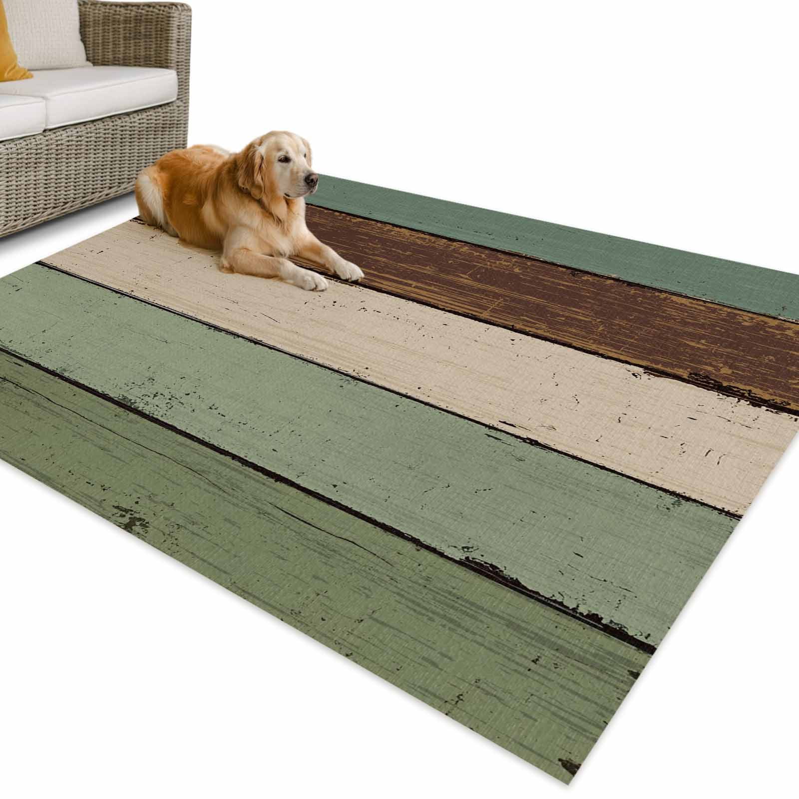 Outdoor Rug 5x8 ft Farmhouse Rustic Wood Texture Waterproof Outdoor ...