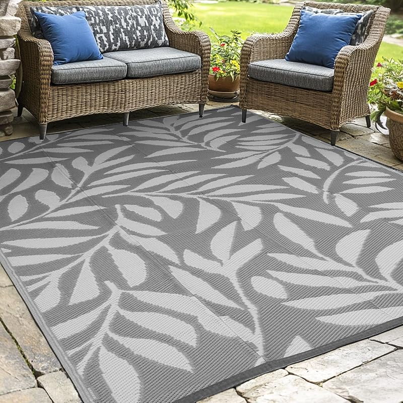 Outdoor Rug, 5x8ft Waterproof Reversible Mat Indoor Outdoor Rugs Carpet ...