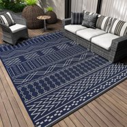 SIXHOME 9'x12' Waterproof Rug with LED, Reversible for Outdoor/Patio ...