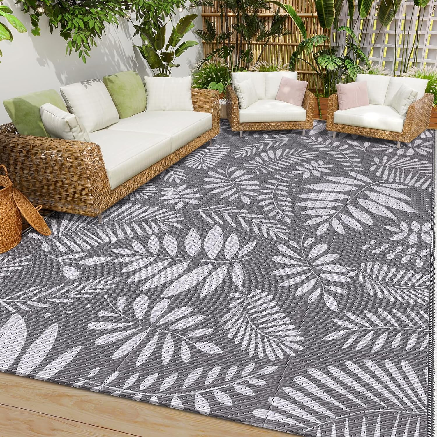 Outdoor Rug, Patio Rug, Plastic Straw Camping Rugs, Large Waterproof ...