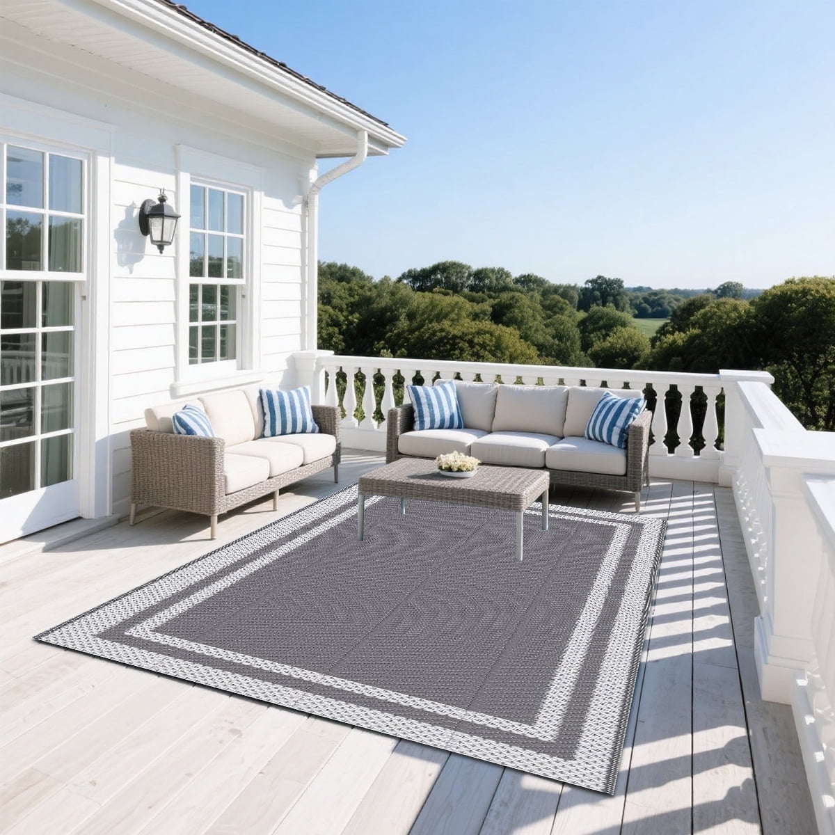 Outdoor Rug, Reversible Portable Plastic Camping Carpet, Large ...