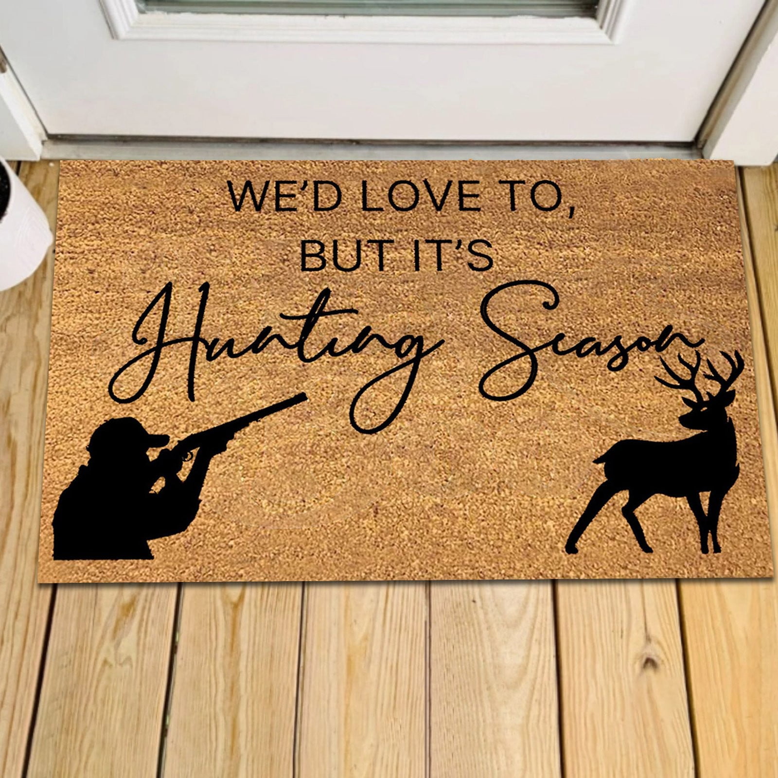 Outdoor Rug,Rugs for Bedroom, Hunting Season Velvet Floor Mat Autumn ...