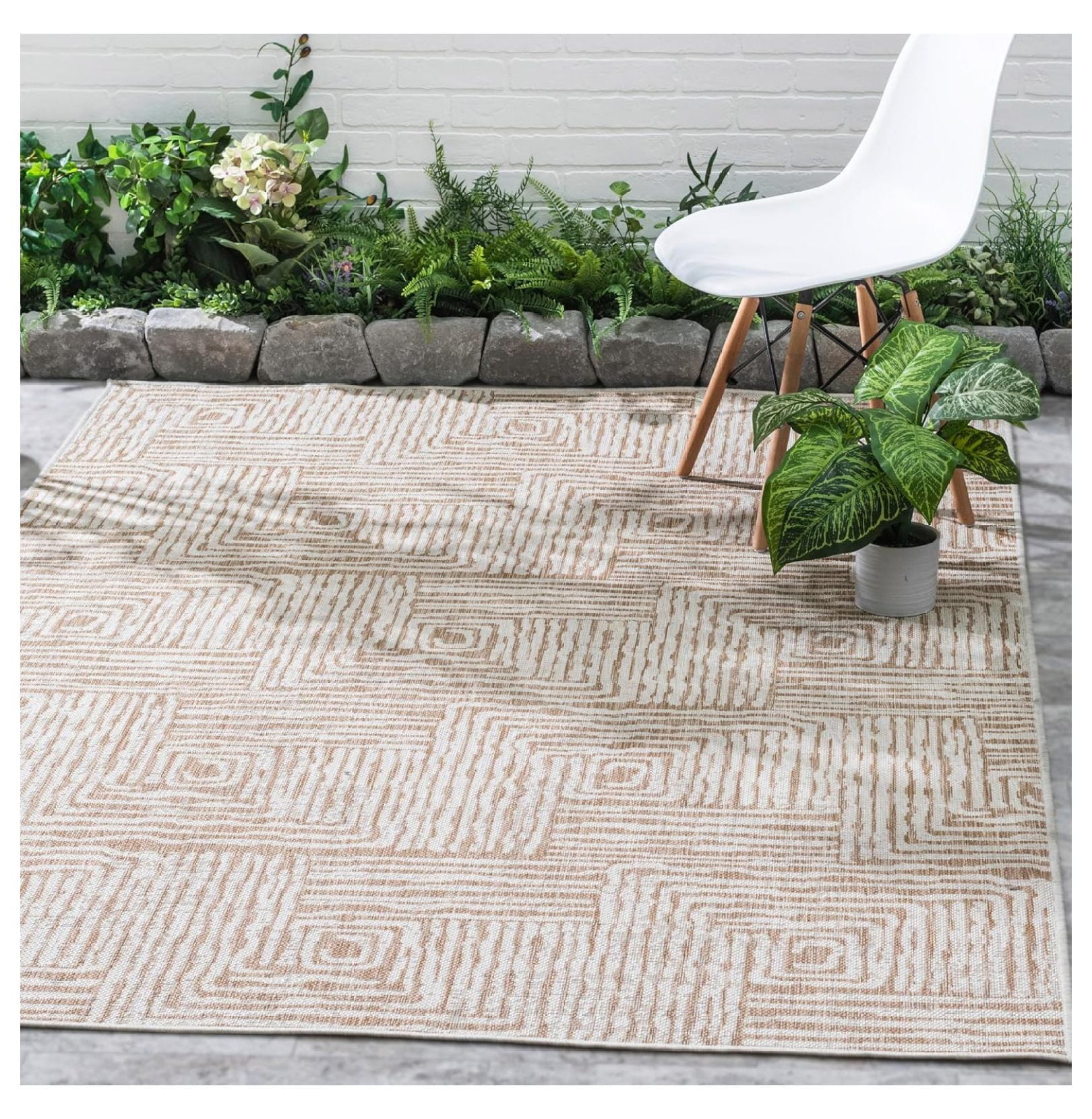 Outdoor Rug - Waterproof Easy to Clean Stain Resistant - Patio Indoor ...