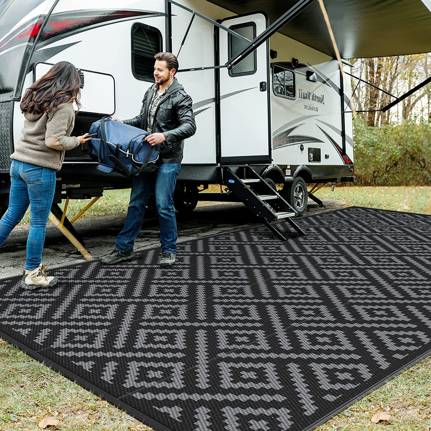 Outdoor Rug for Patio Clearance,9'x18' Waterproof Mat,Reversible ...