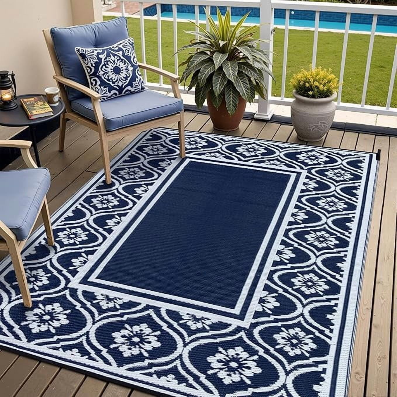 Outdoor Rug for Patios Clearance,Waterproof Mat,Large Outside Carpet ...