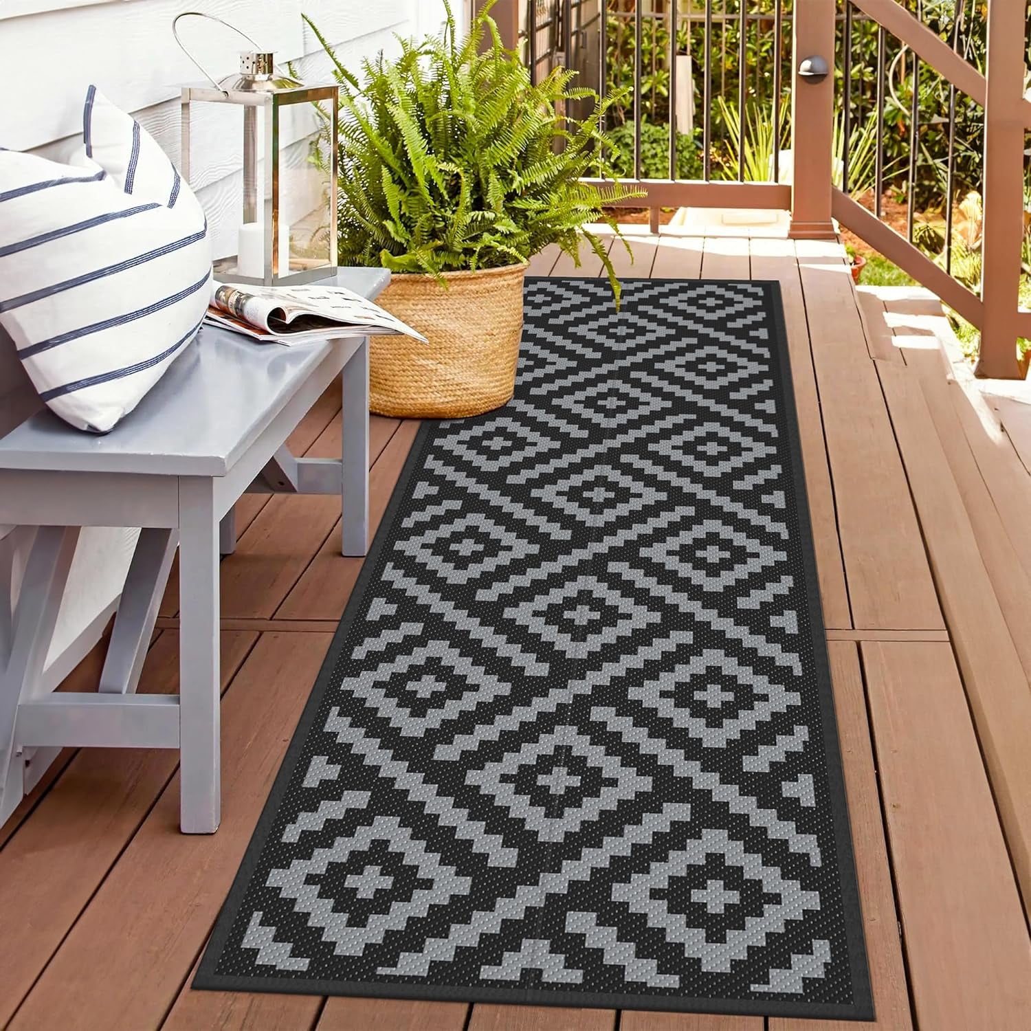 Outdoor Rugs 2.5x8 Waterproof, Reversible Mats, Outdoor Area Rug ...