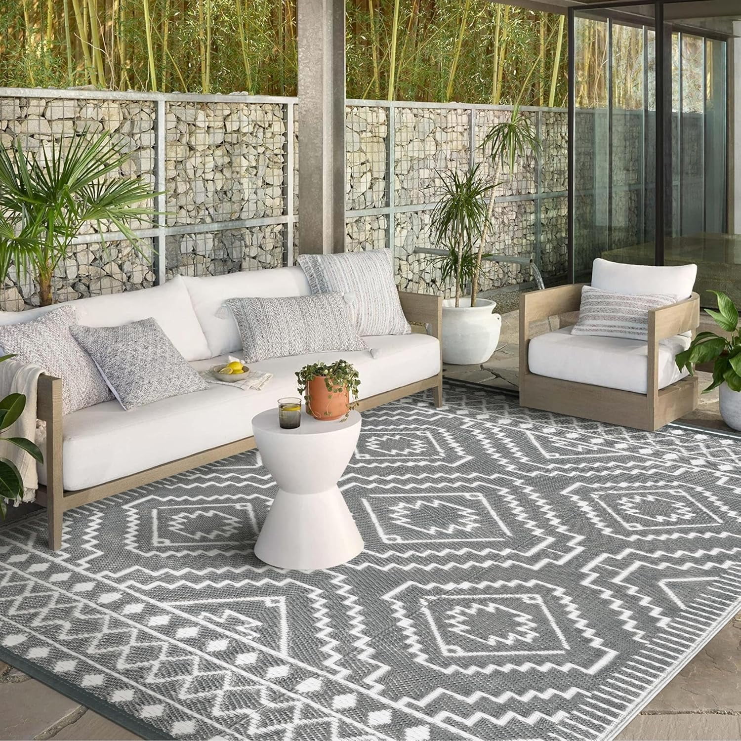 Outdoor Rugs 9x12 Waterproof Plastic Straw Rug, Large Outdoor Camping ...